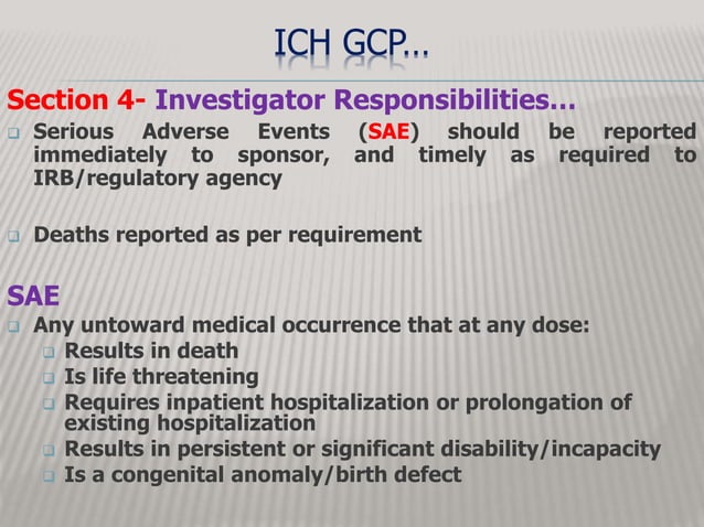 ICH GCP | PPTX | Medical Health