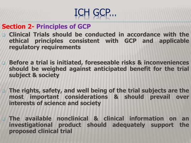 ICH GCP | PPTX | Medical Health
