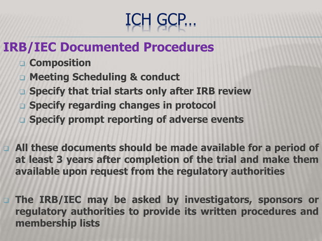 ICH GCP | PPTX | Medical Health