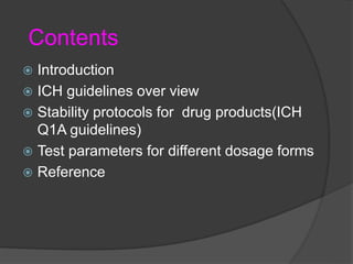 ICH-guidlines for stability testing of drugs | PPT
