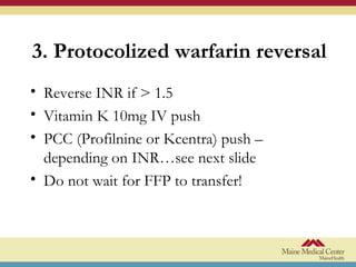 Hemorrhagic stroke transfer protocol | PPT