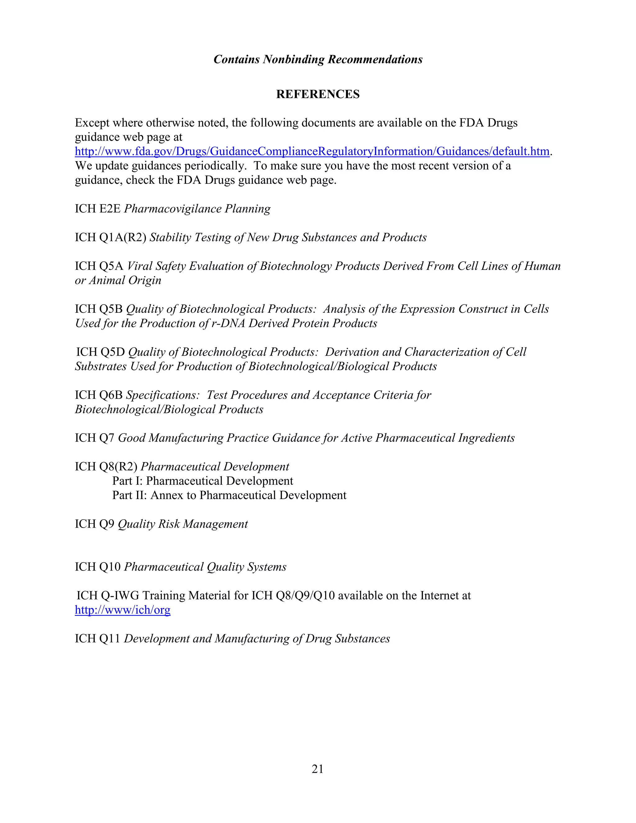 ICH 7- GMP Guidance for API-questions & answers | PDF