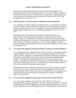 ICH 7- GMP Guidance for API-questions & answers | PDF