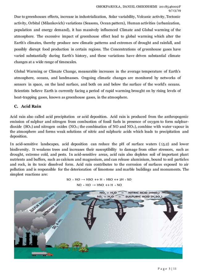 Summary of National and Global Environmental Issues | PDF