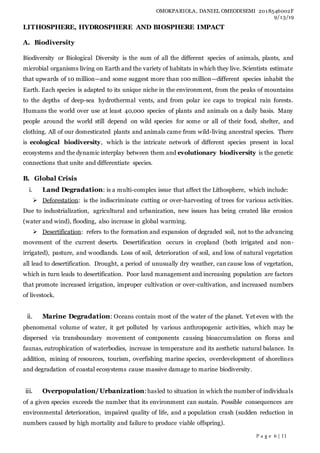 Summary of National and Global Environmental Issues | PDF