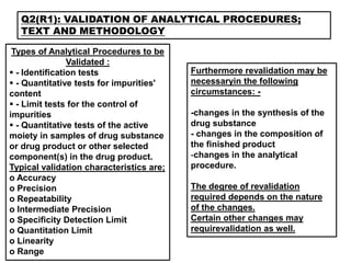 ICH [ Q ] Guidelines | PPTX