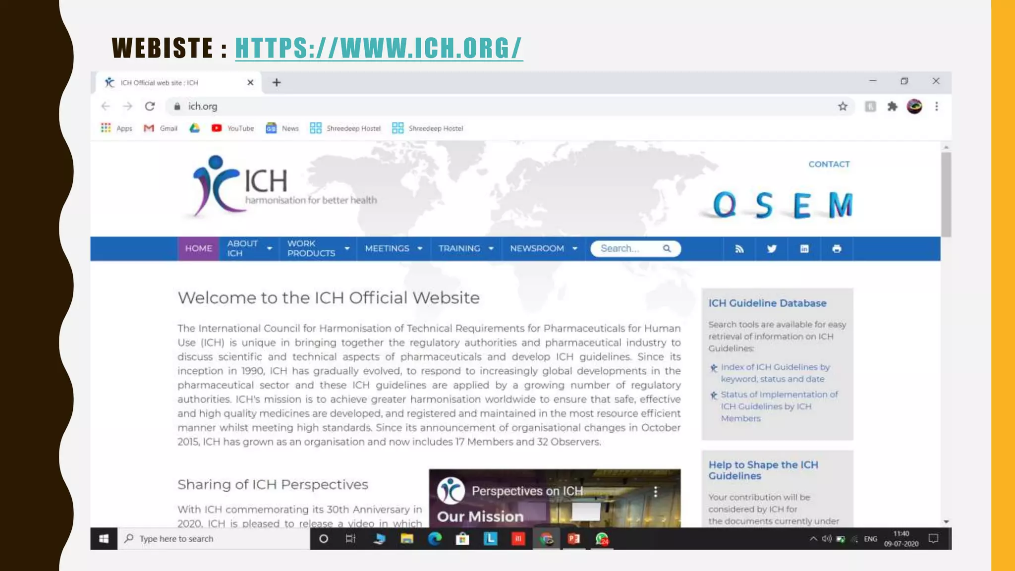 ICH -International Council for Harmonization overview ,and guidelines ...