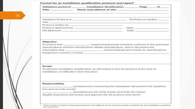 ICH AND WHO GUIDELINES FOR VALIDATION OF EQUIPMENTS.pptx ...