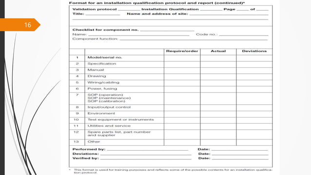 ICH AND WHO GUIDELINES FOR VALIDATION OF EQUIPMENTS.pptx ...