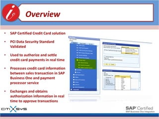 Credit Card for SAP Business One - Product Presentation | PPT