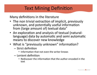 ICHASS Workshop Text Mining | PPT