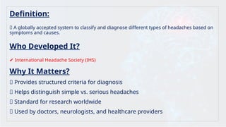 International classification of diseases (ICHD).pptx