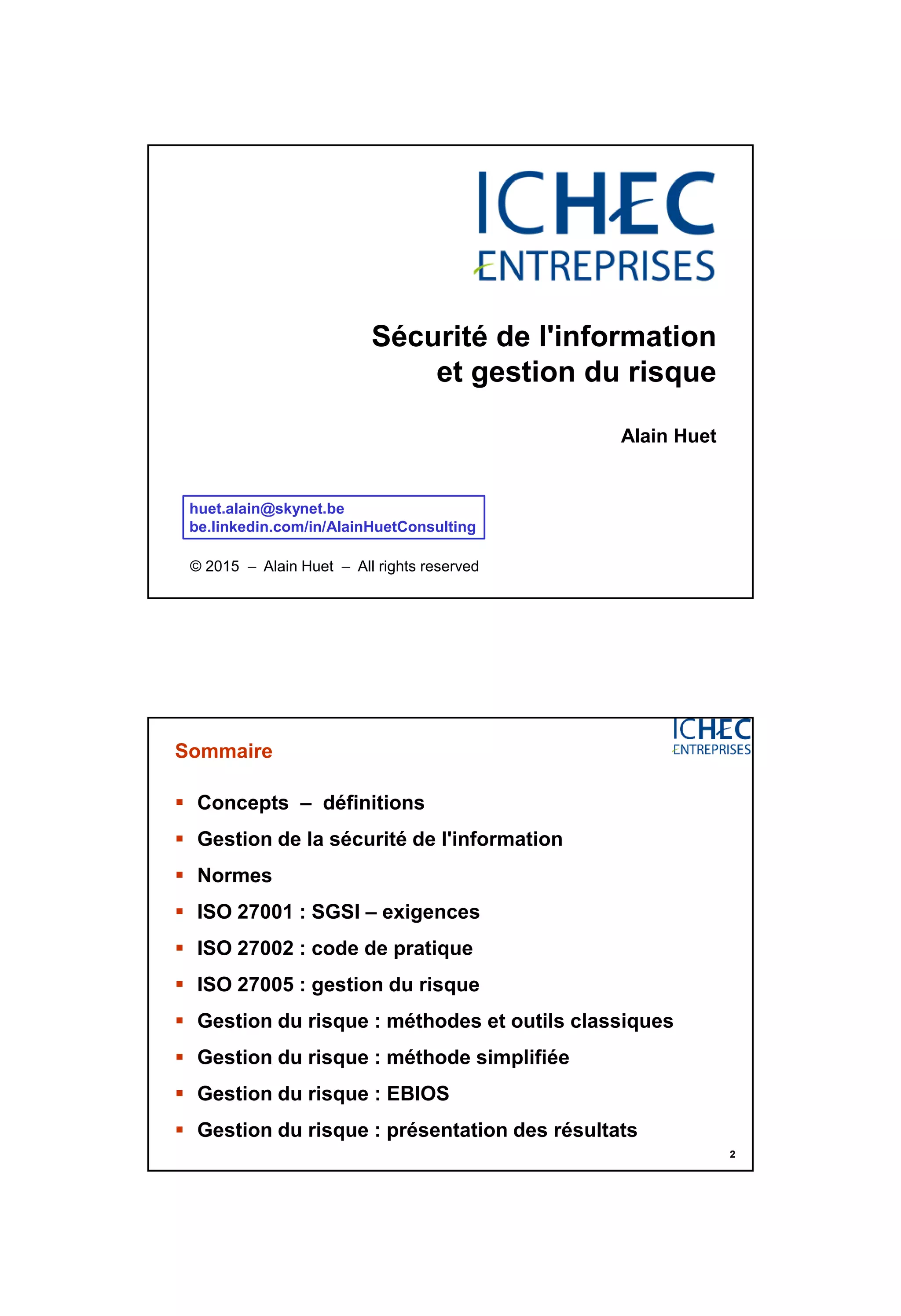 Ichec entrepr ah 2015 | PDF