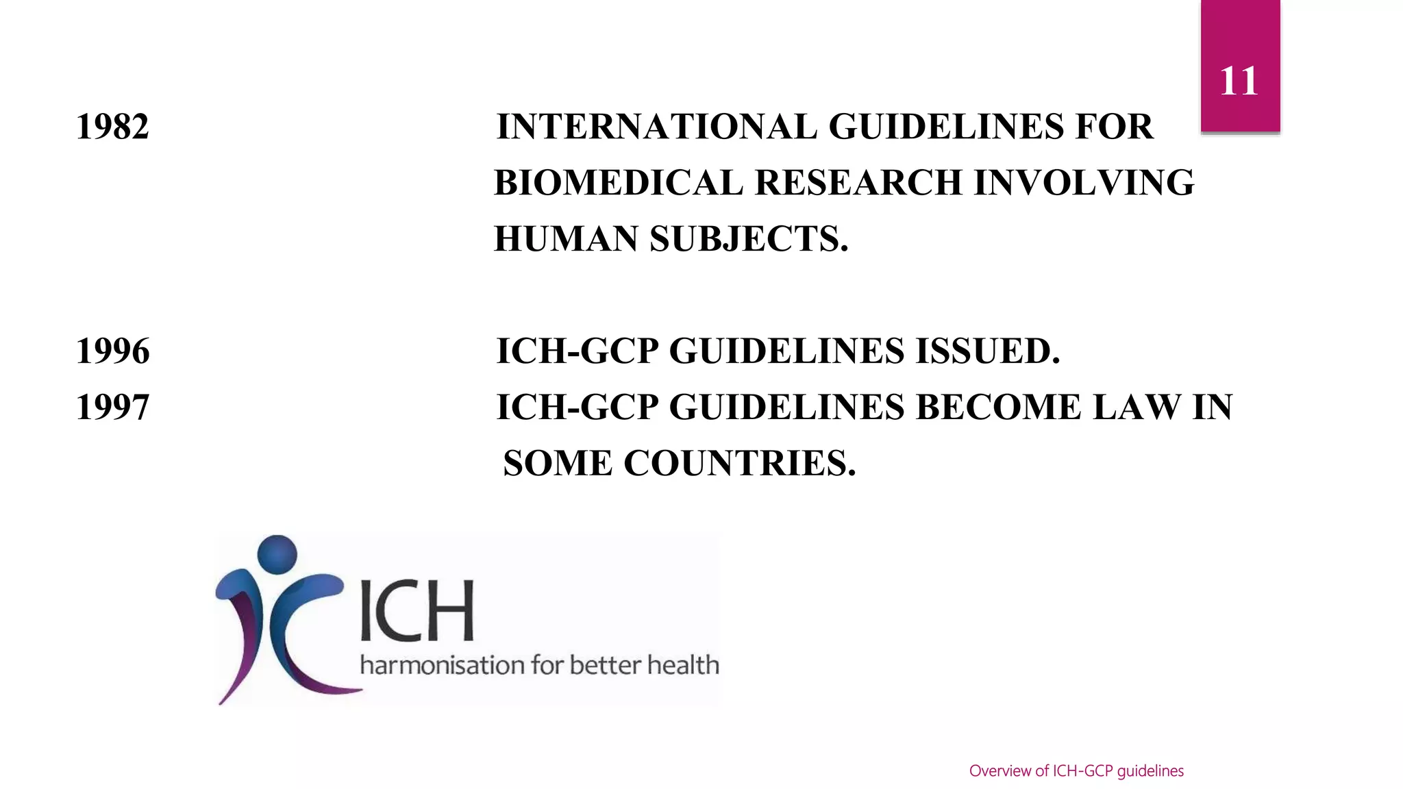 ICH-GCP Guidelines | PPTX