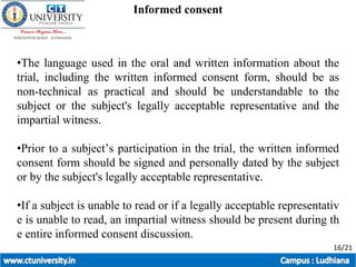 regulatory perspectives of clinical trails | PPTX