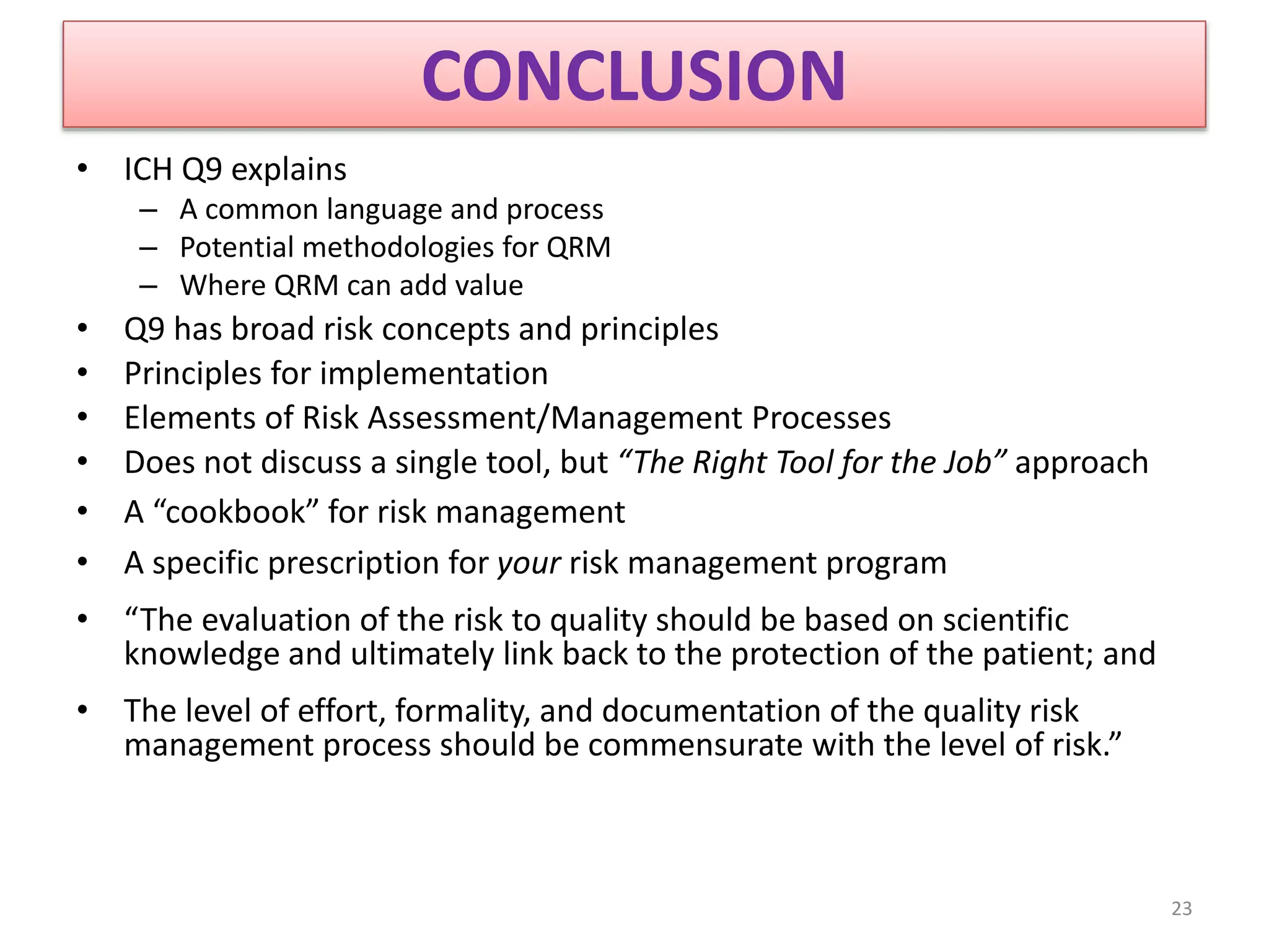 ICH Guideline – Q9 | PPTX