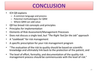 ICH Guideline – Q9 | PPTX