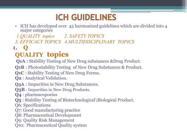 Ich guidelines Q1A(R2) | PPTX | Pharmaceutical Industry | Industries
