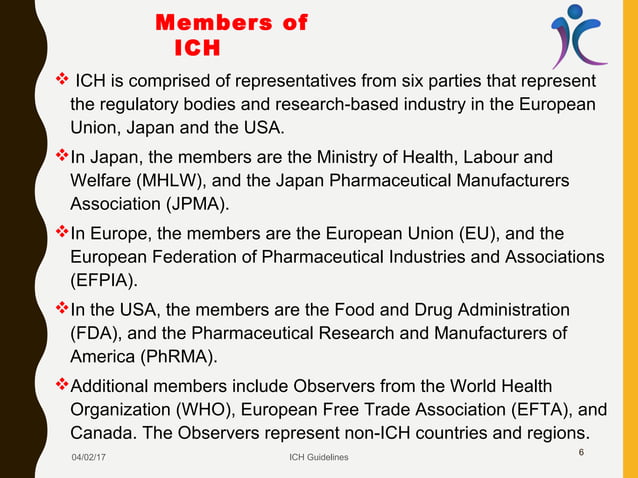 ICH safety guidelines | PPT | Pharmaceutical Industry | Industries