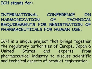 ICH Guidelines | PPT