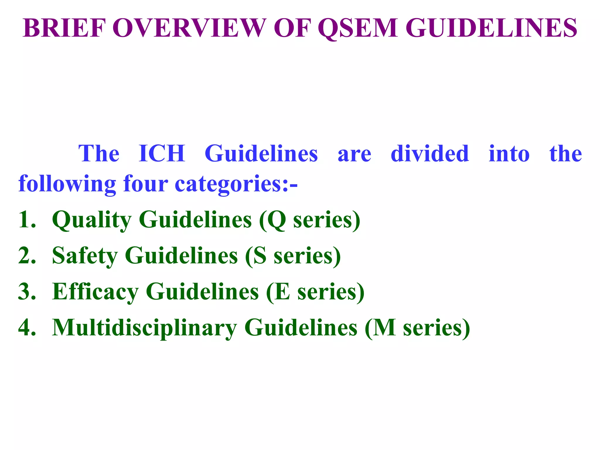 ICH Guidelines | PPTX