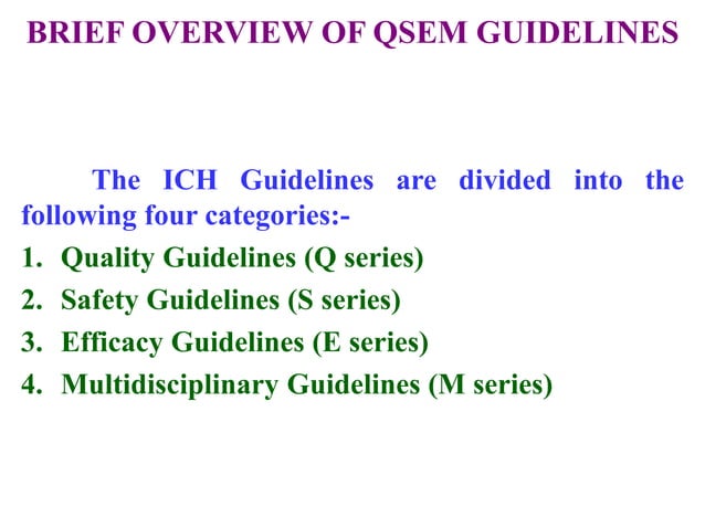 ICH Guidelines | PPTX