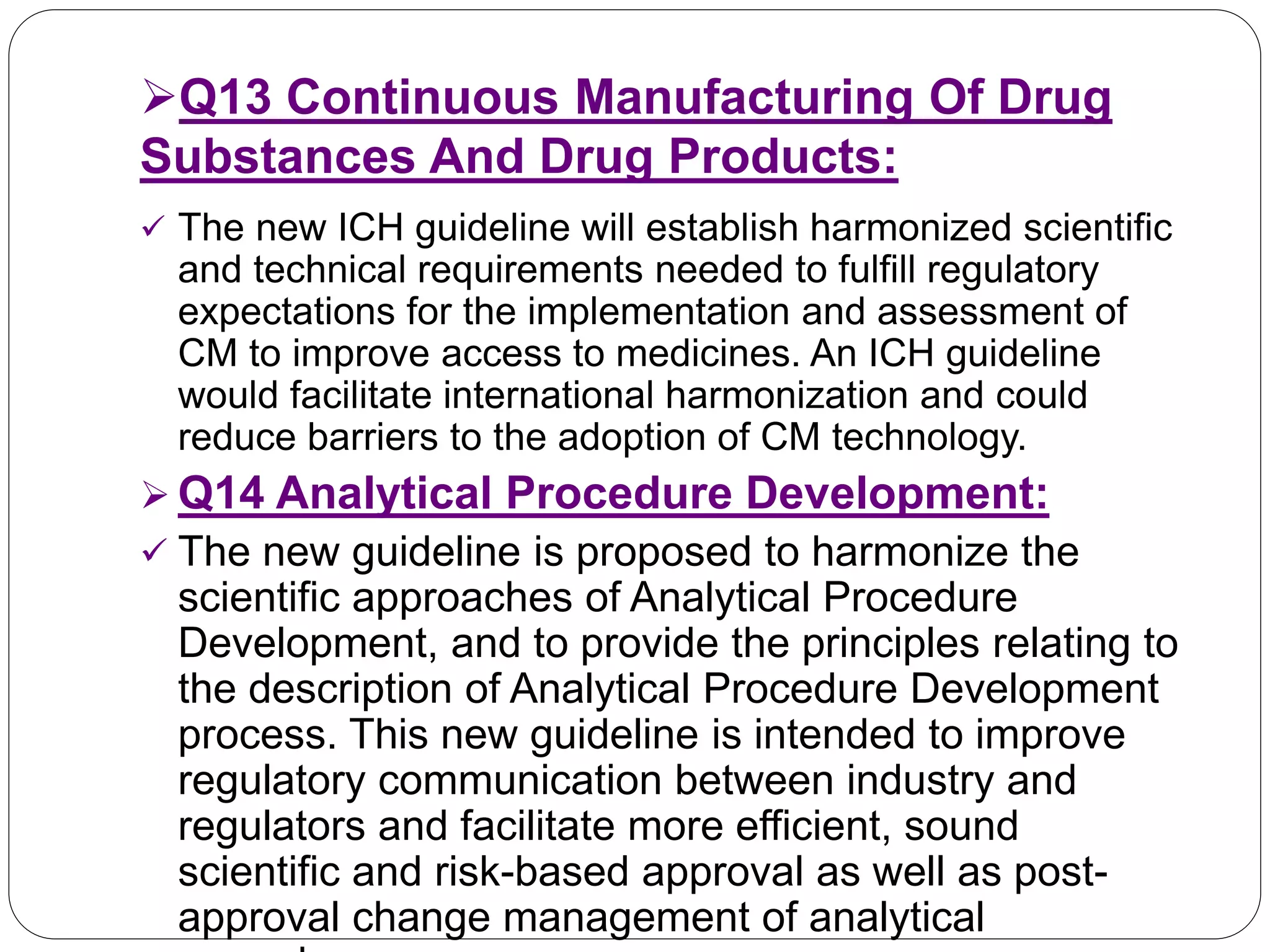 ICH GUIDELINE SPECIFIC WITH Q SERIES | PPTX