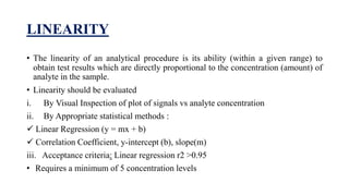 Ich guidelines on validation for analytical method/equipments | PPTX