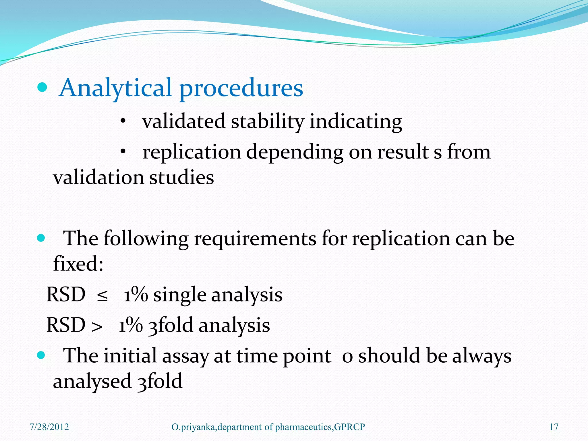 Ich guidelines for stability studies 1 | PPTX