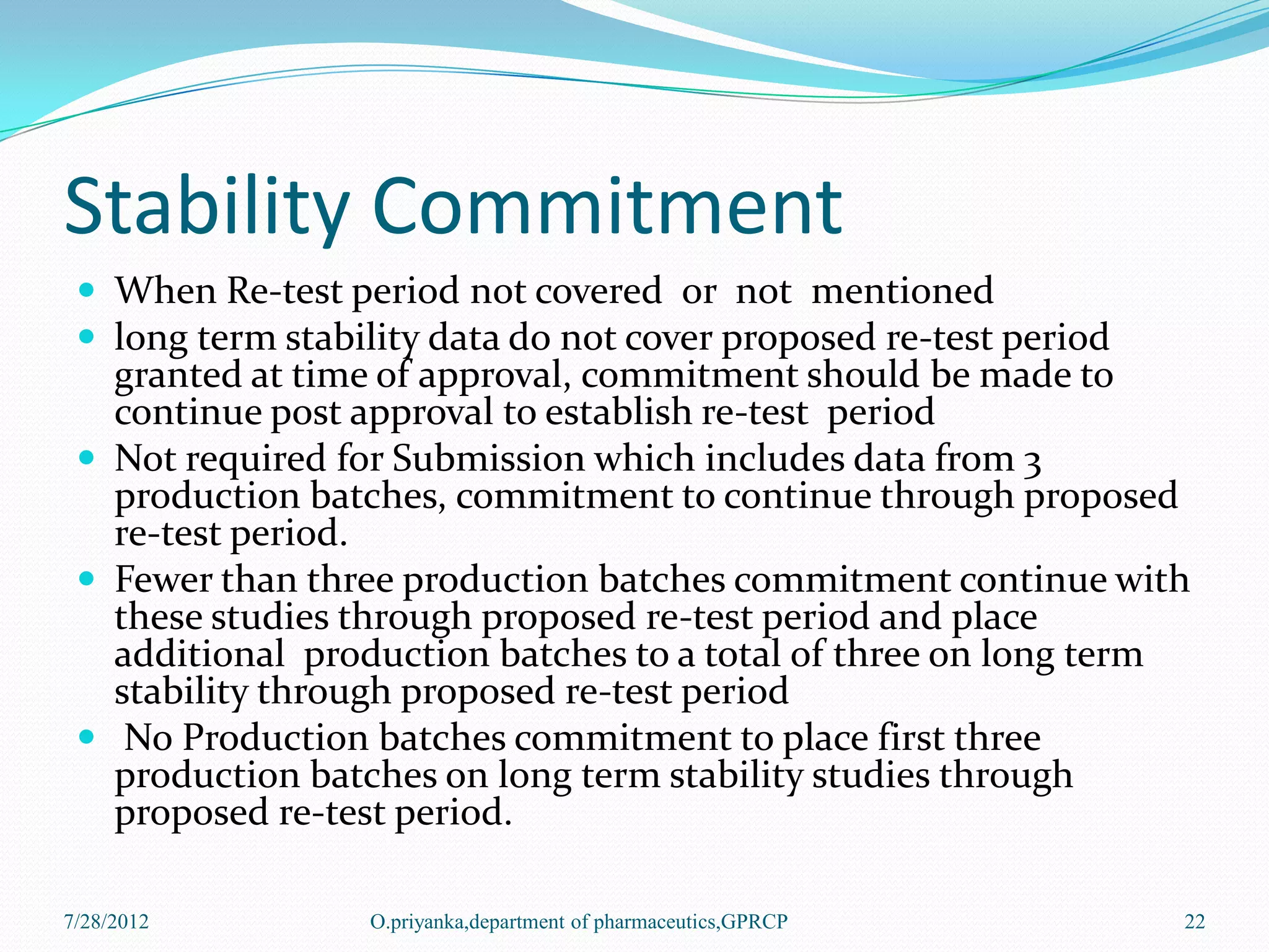 Ich guidelines for stability studies 1 | PPTX