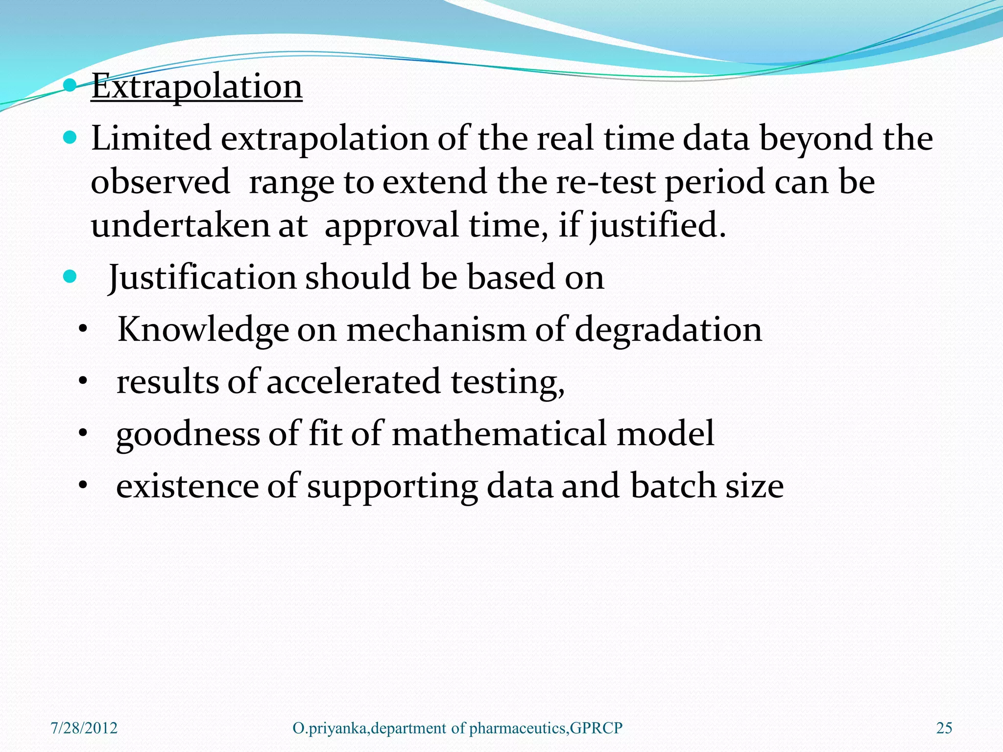 Ich guidelines for stability studies 1 | PPTX