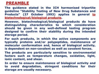 Ich guidelines for stability testing of biotechnological biological ...