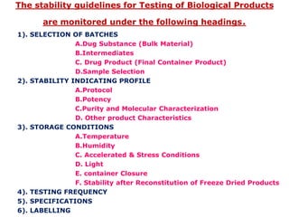 Ich guidelines for stability testing of biotechnological biological ...