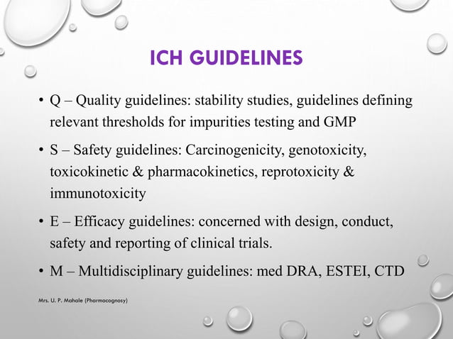 ICH GUIDELINES- process of harmonization, brief overview of QSEM | PDF