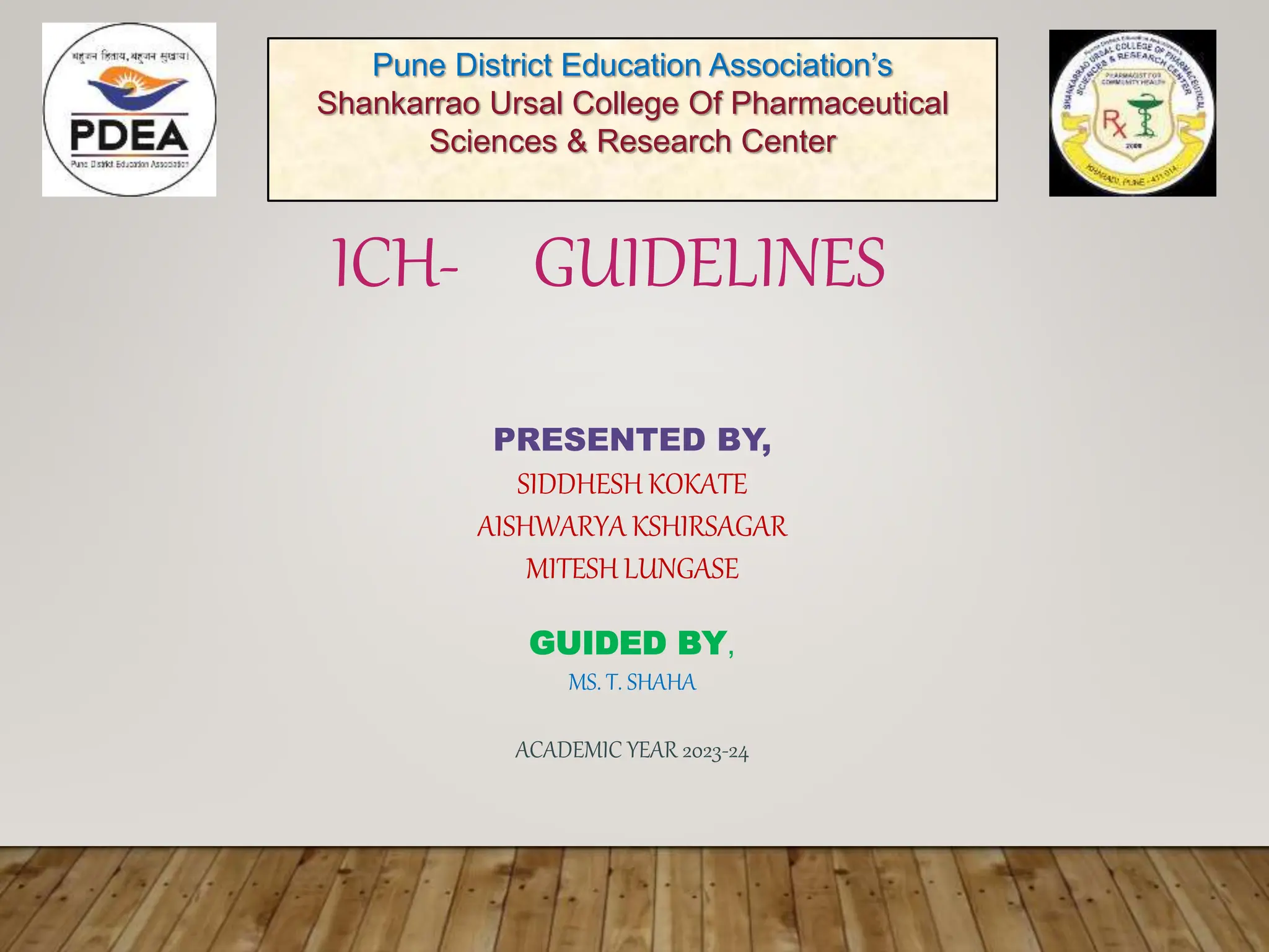 Ich guidelines with all process ,members, objectives | PPTX