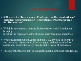 Ich guidelines of pharmaceutical products | PPTX