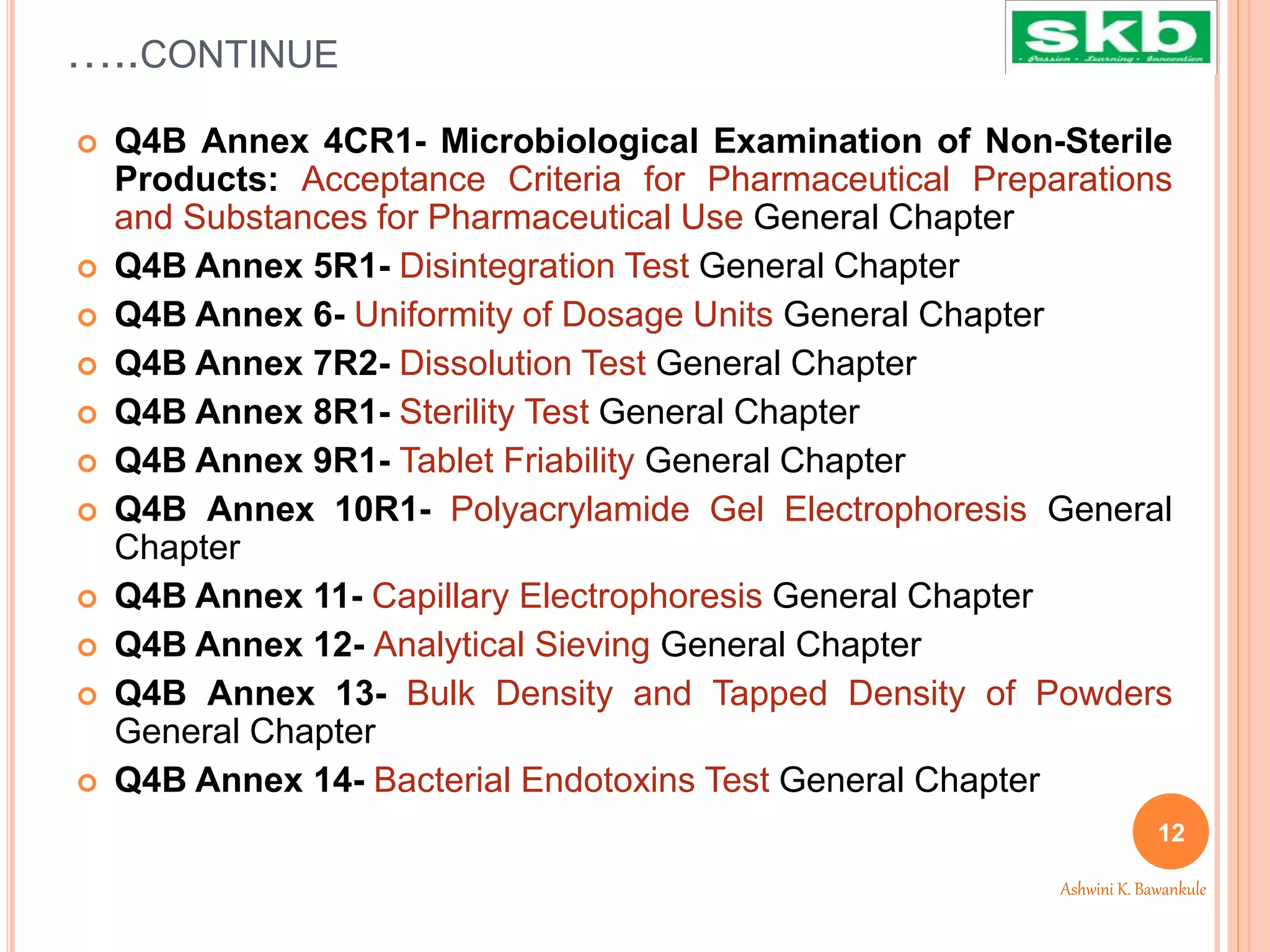 ICH guidelines (Q,S,E,M) | PPTX