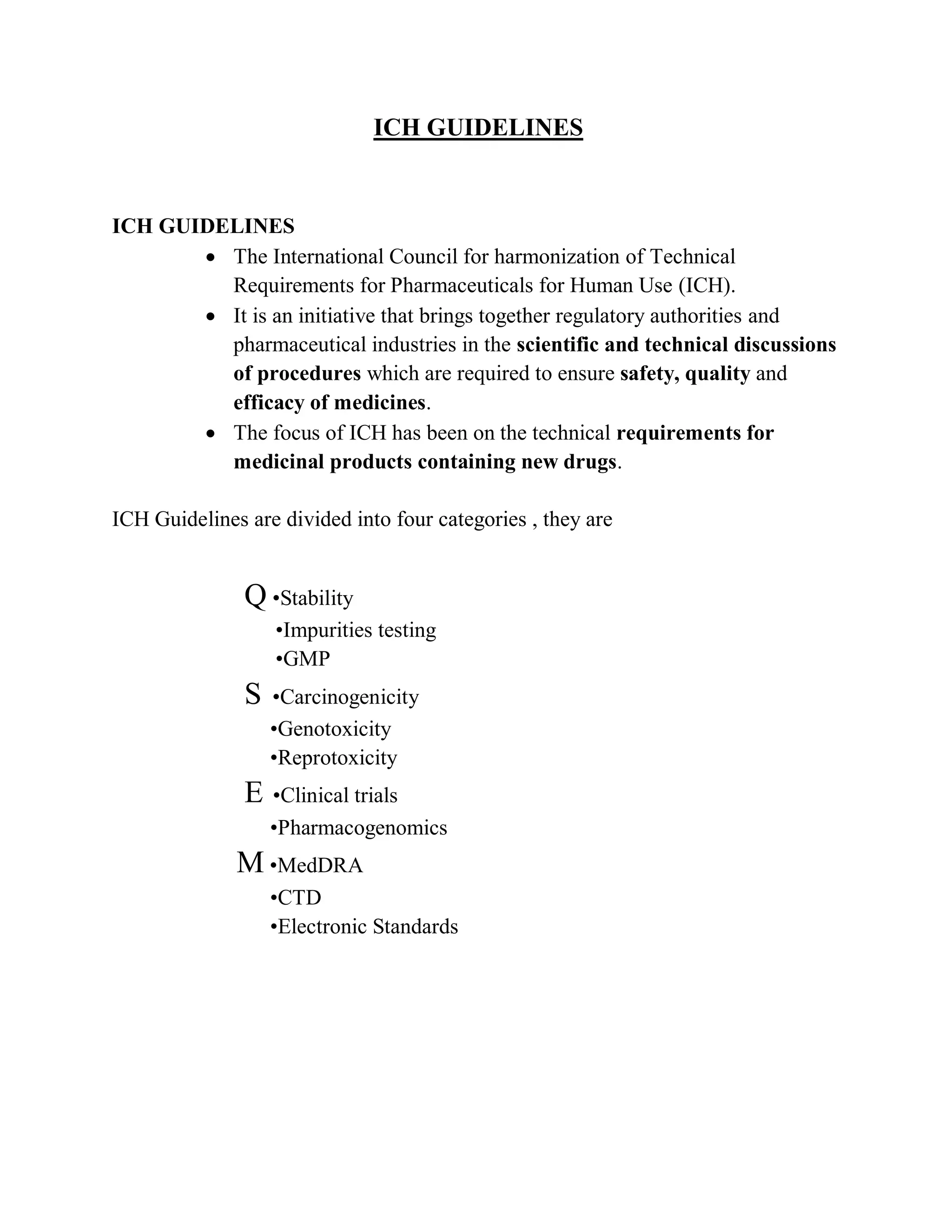 ICH GUIDELINES QSEM | PDF
