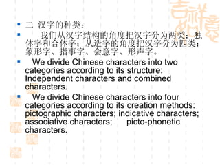 I _Chinese Characters Lecture_Lesson1 | PDF