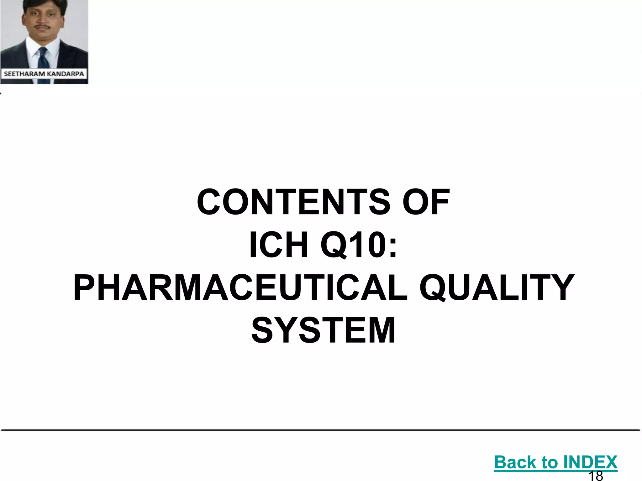 ICH Q10 Pharmaceutical Quaity System | PDF