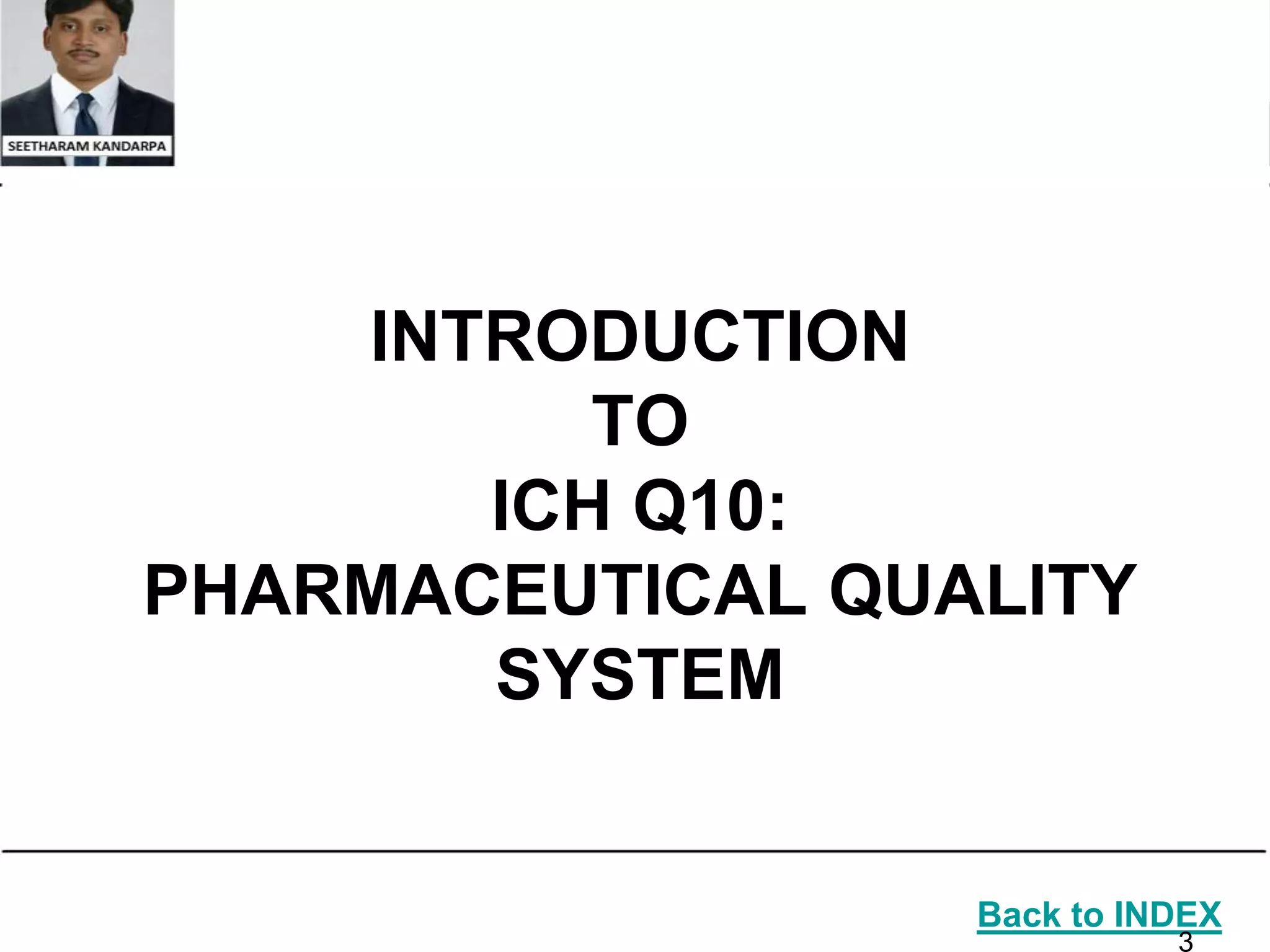 ICH Q10 Pharmaceutical Quaity System | PDF
