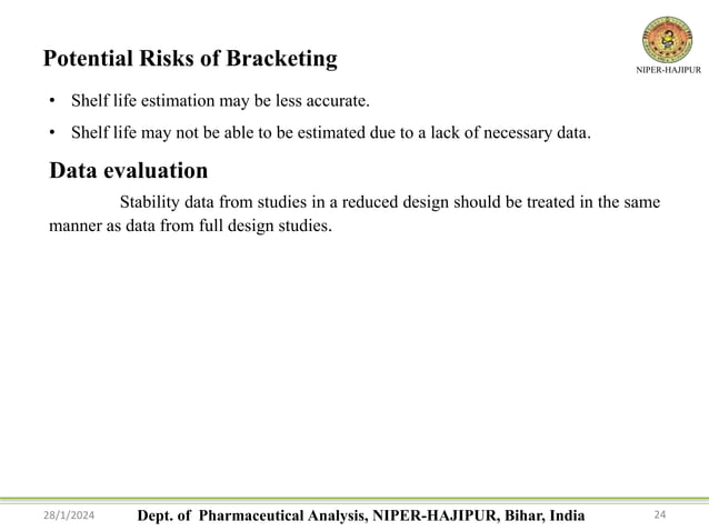 ICH Q1D Bracketing and Matrixing designs for stability testing of new ...