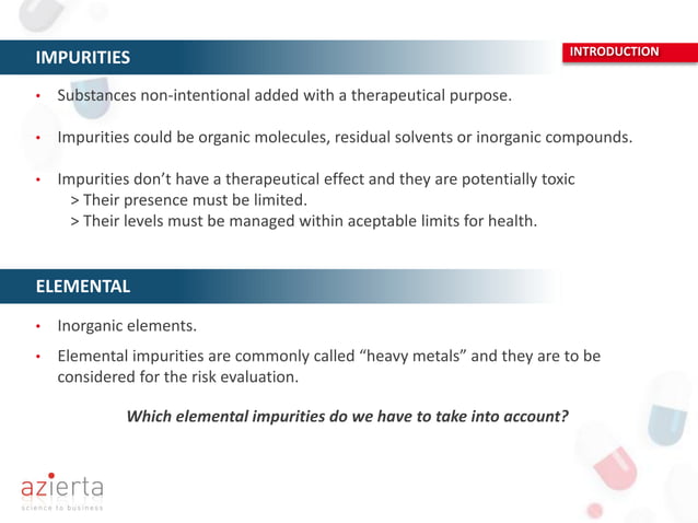 Ich q3d for elemental impurities risk evaluation | PDF | Chemistry ...
