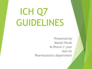 ICH Q7 Regulatory Series Fundamental Guideline For GMP, 59% OFF