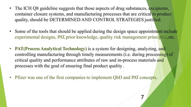 ICH Q8 GUIDELINES OF QUALITY BY DESIGN(PRODUCT DEVELOPEMENT) | PPTX