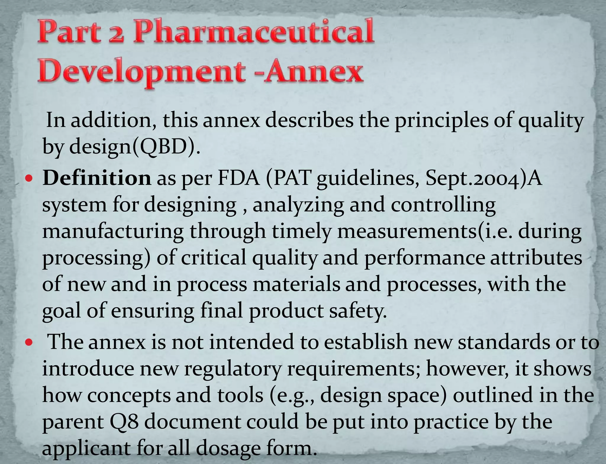 Ich Q8 Pharmaceutical Development( comparison with Q9 and Q10 ) | PPTX