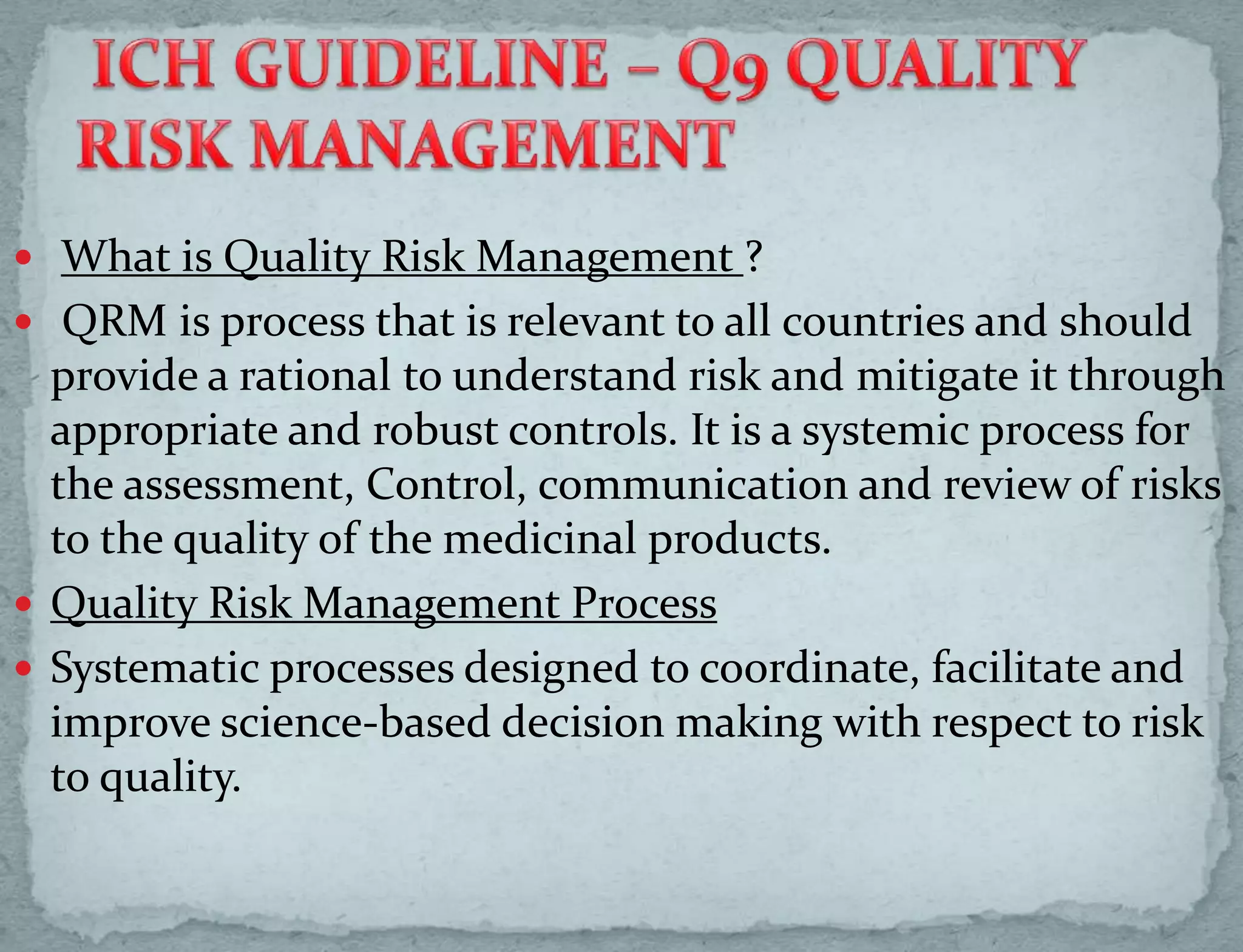 Ich Q8 Pharmaceutical Development( comparison with Q9 and Q10 ) | PPTX