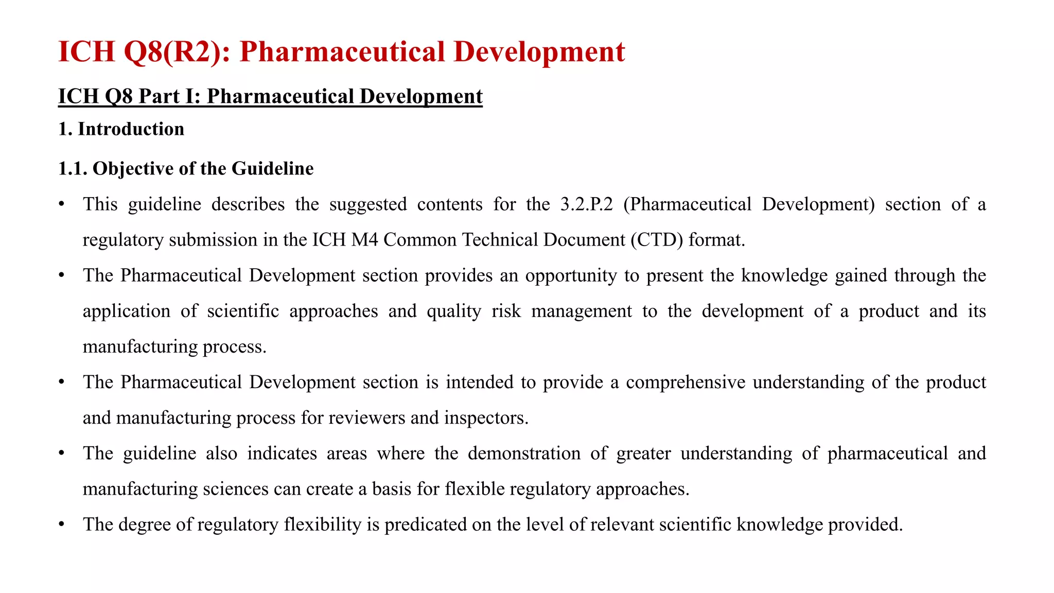 ICH Q8 Guidelines | PPTX
