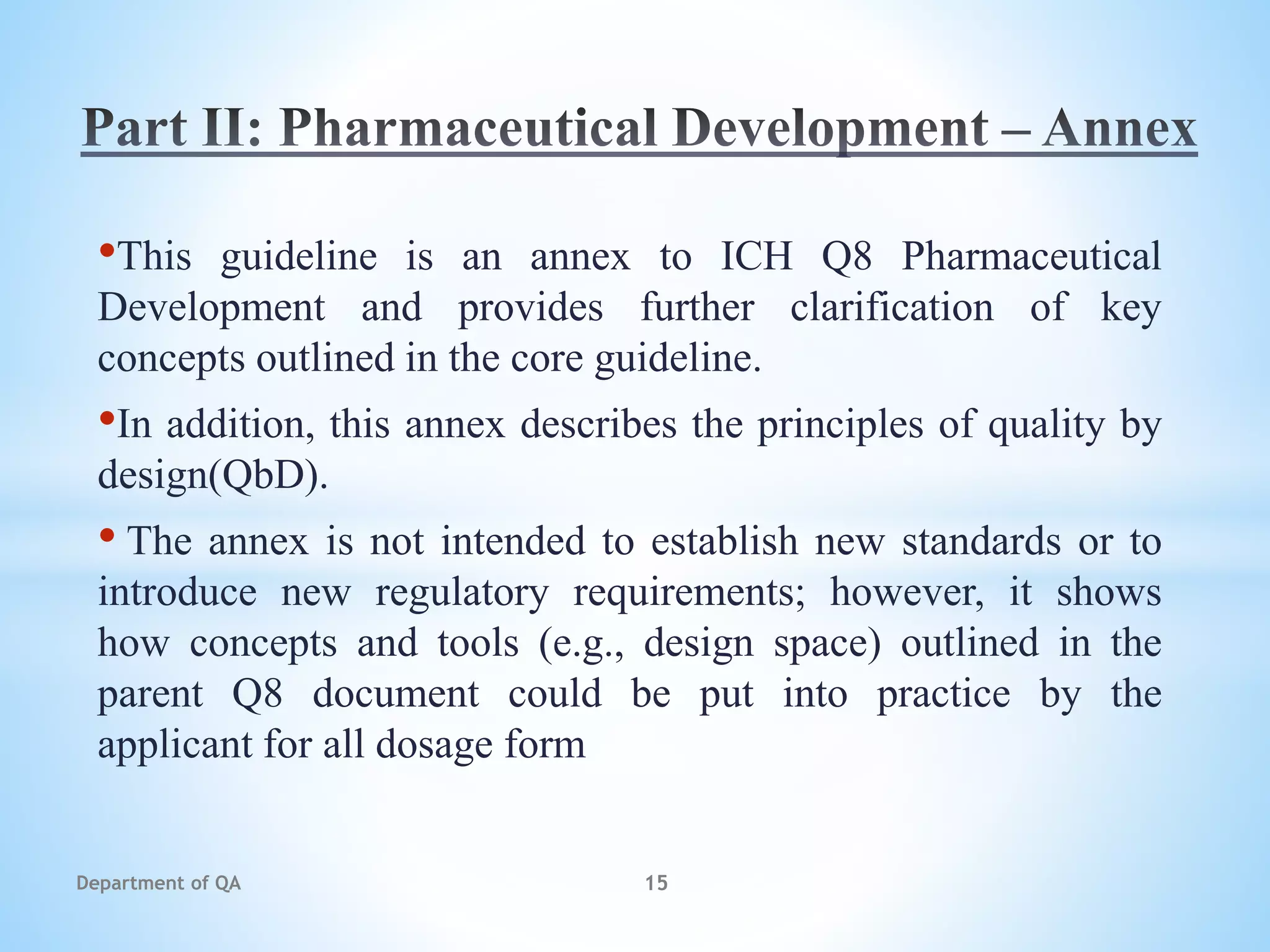 ICH Q8 Guidline | PPTX