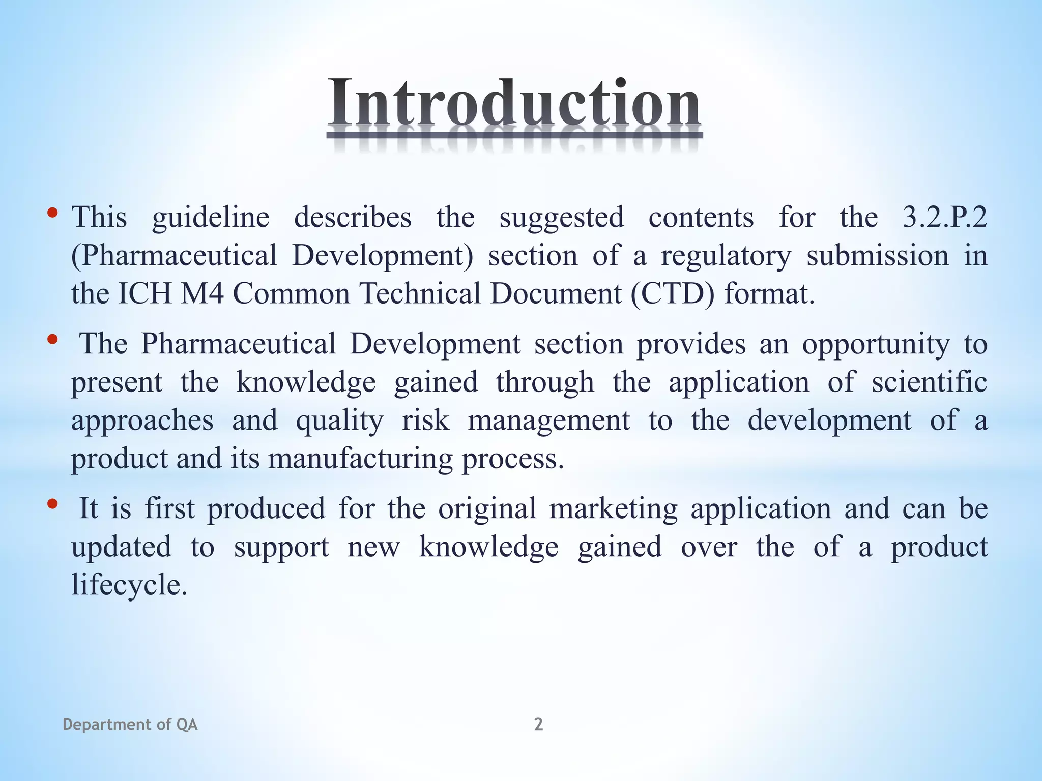 ICH Q8 Guidline | PPTX